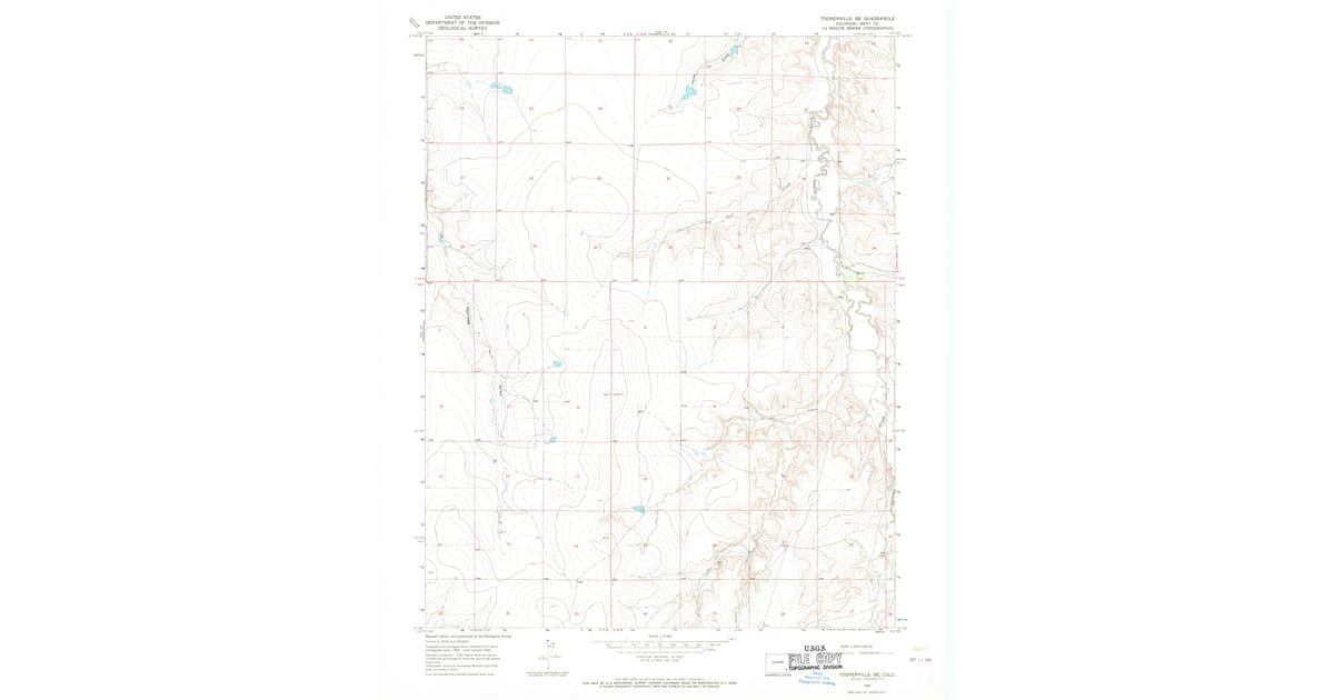 1966 Map of Toonerville SE, Bent County, CO — High-Res | Pastmaps