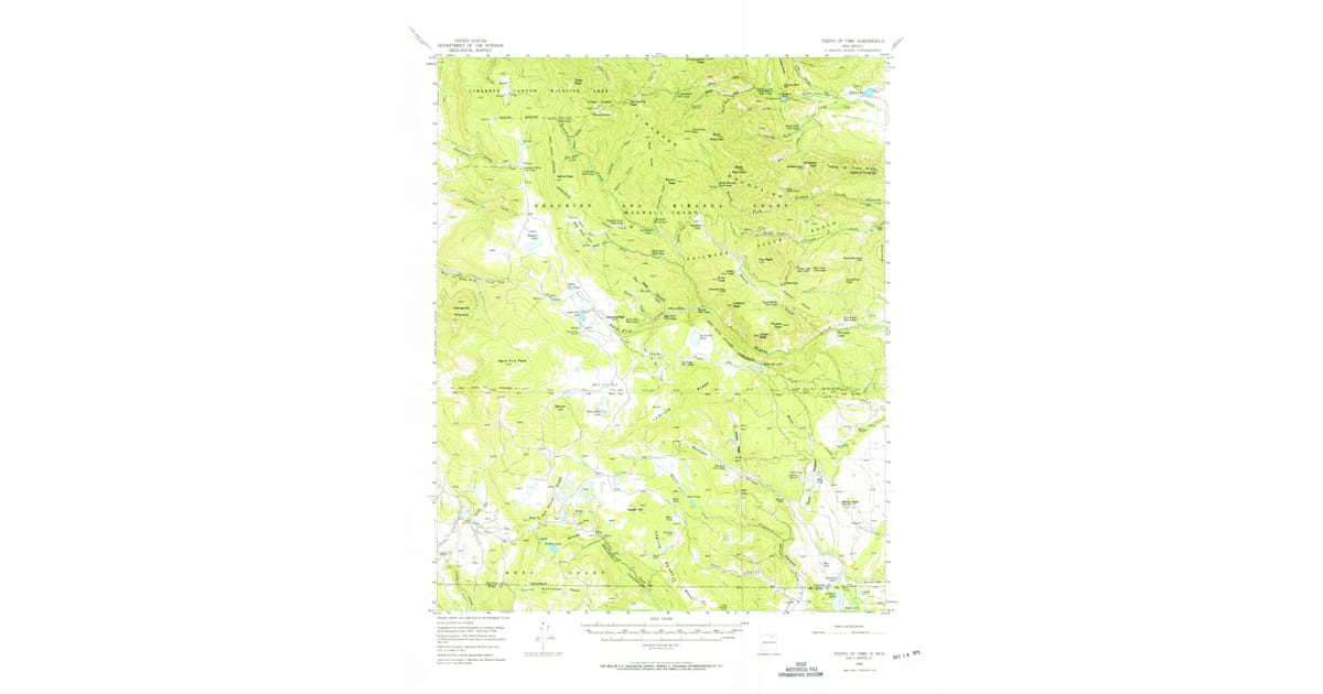 1956 Map of Tooth Of Time, Colfax County, NM — High-Res | Pastmaps
