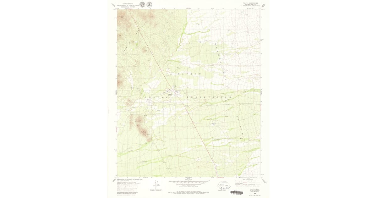 1979 Map of Topawa, AZ — High-Res | Pastmaps