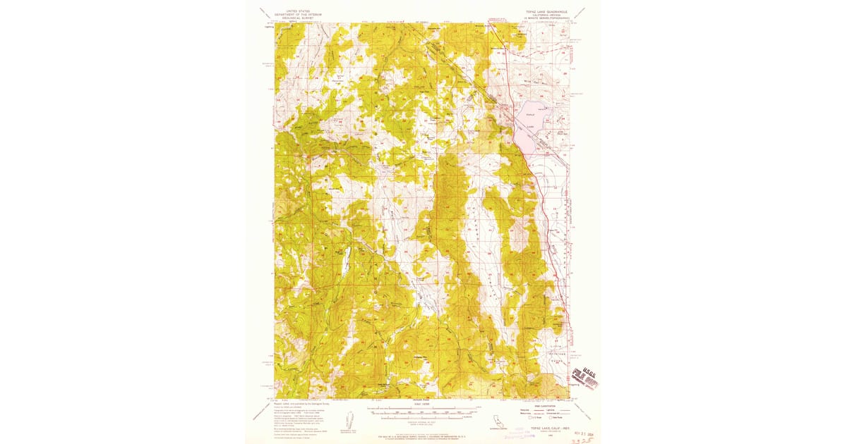 1950s Maps of Topaz Ranch Estates, NV | Pastmaps