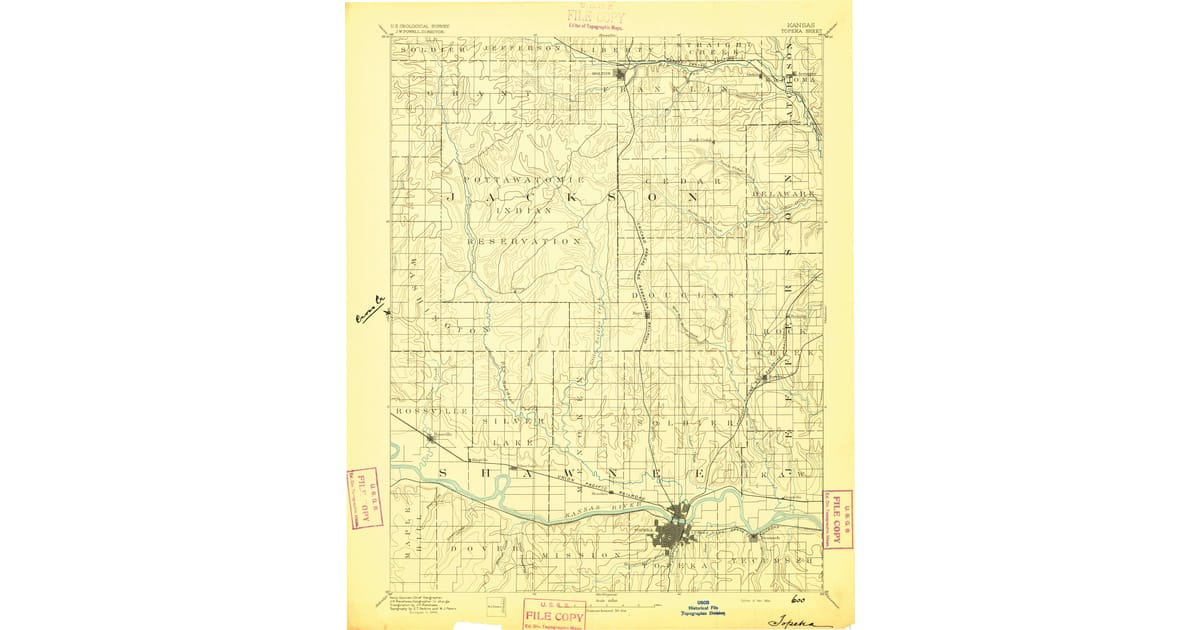 1894 Map of Topeka, KS — High-Res | Pastmaps
