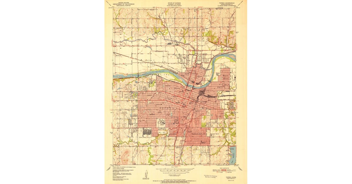 1951 Map of Topeka, KS — High-Res | Pastmaps