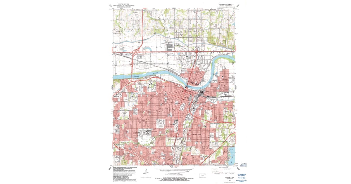 1983 Map of Topeka, KS — High-Res | Pastmaps