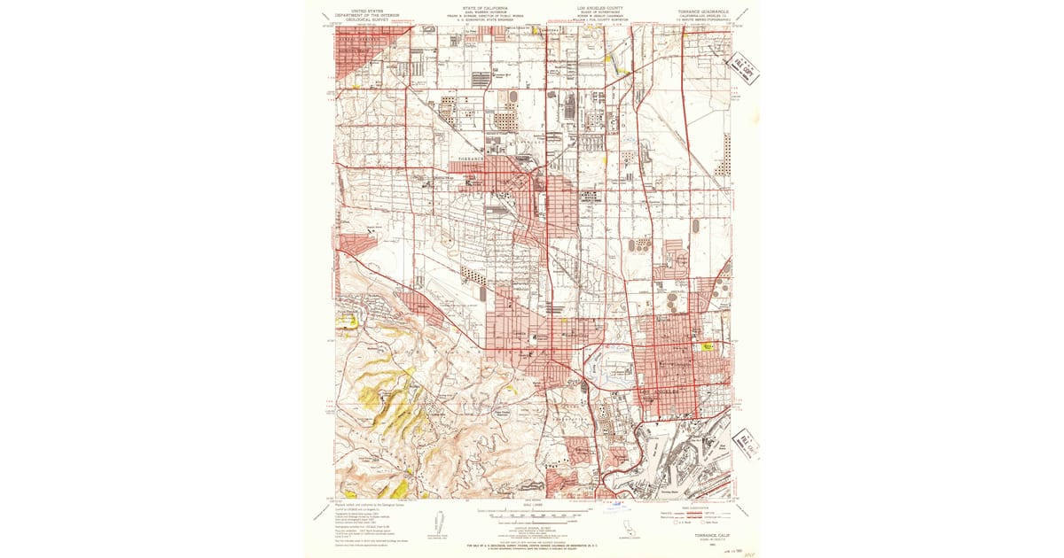1951 Map of Torrance, CA — High-Res | Pastmaps