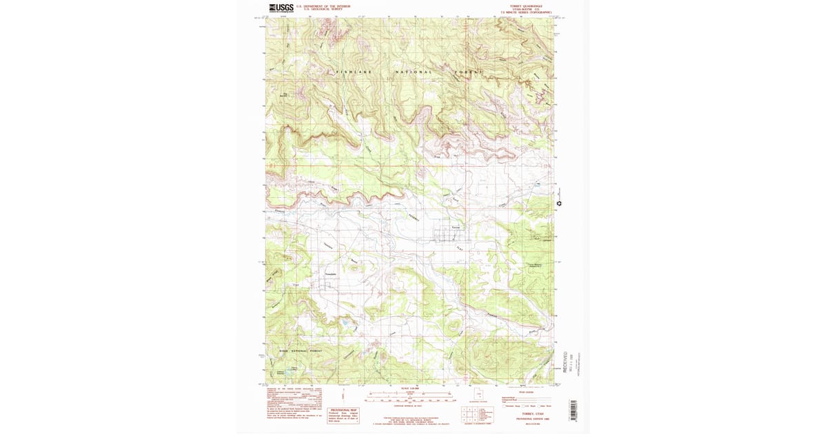 1985 Map of Torrey, UT — High-Res | Pastmaps