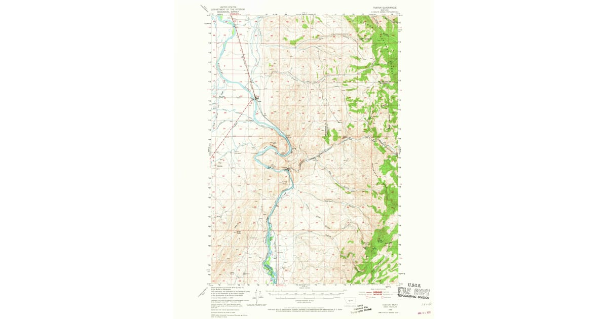 1949 Map of Toston, MT — High-Res | Pastmaps