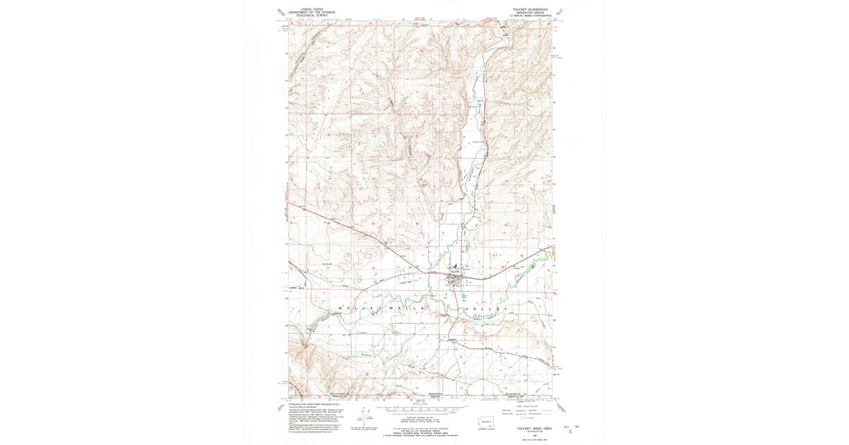 1990s Maps of Walla Walla County, WA | Pastmaps