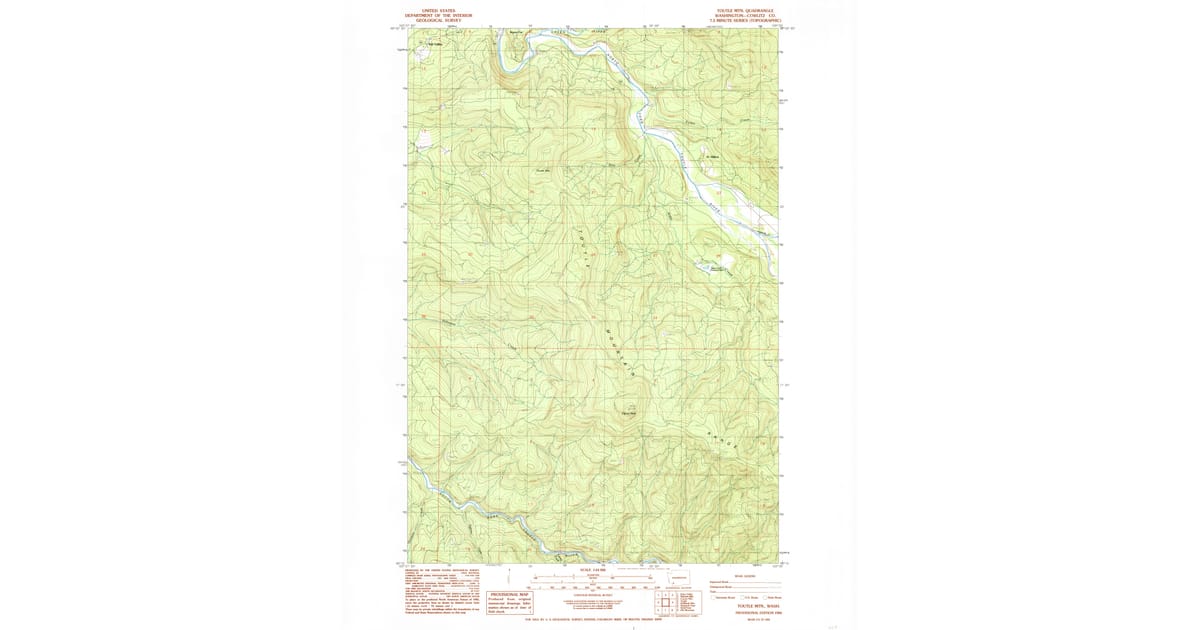 1984 Map of Toutle Mtn, Cowlitz County, WA — High-Res | Pastmaps