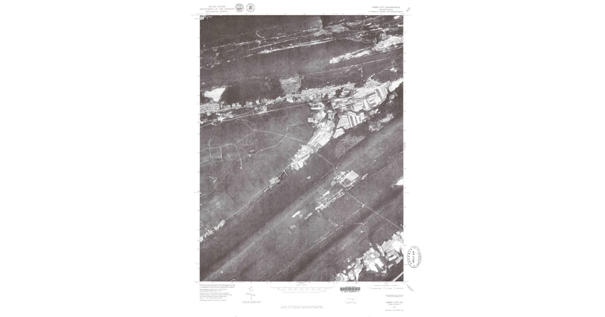 1977 Map of Tower City, PA — High-Res | Pastmaps