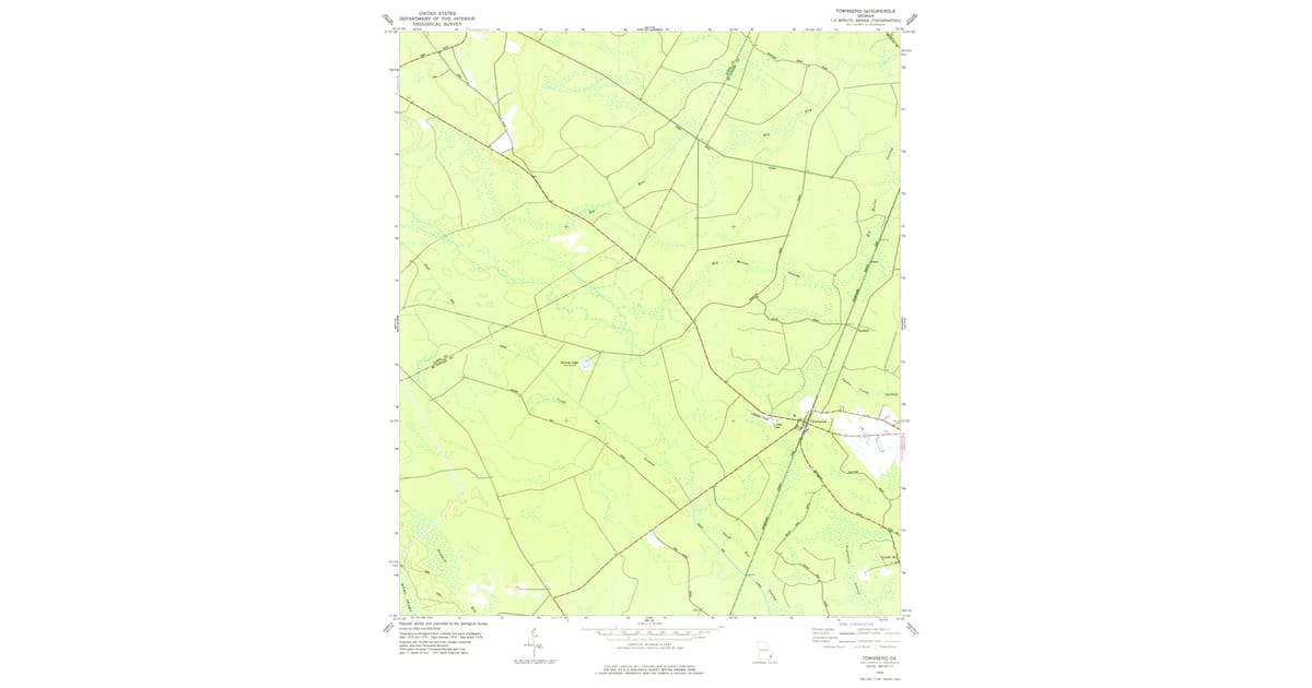 1978 Map of Townsend, McIntosh County, GA — High-Res | Pastmaps