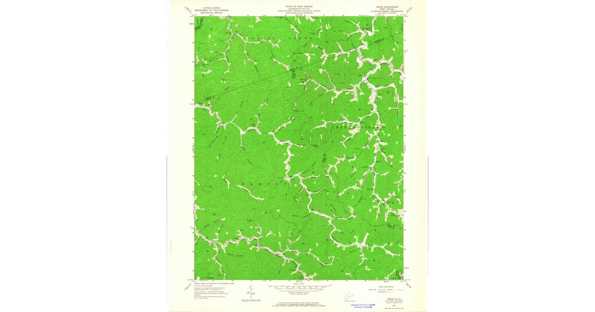 1963 Map of Trace, Mingo County, WV — High-Res | Pastmaps