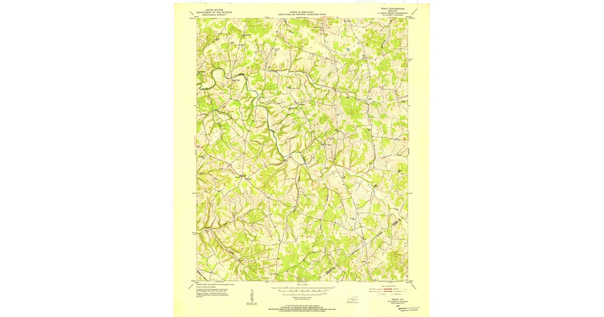 1950s Maps of Tracy, KY | Pastmaps