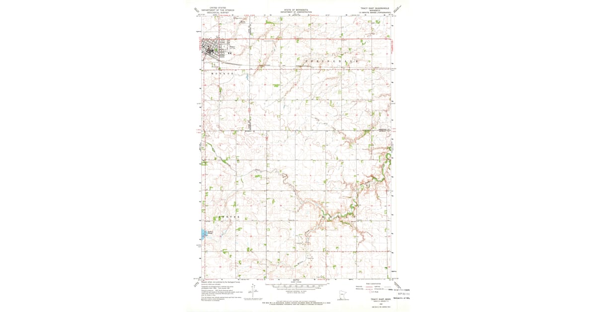 1967 Map of Tracy East, Murray County, MN — High-Res | Pastmaps
