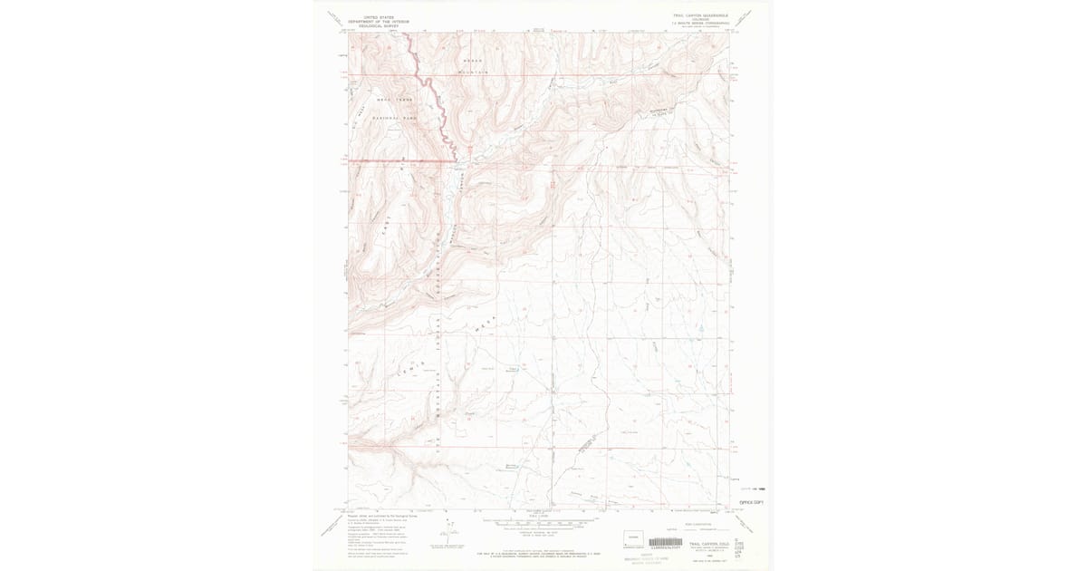 1966 Map of Trail Canyon, Montezuma County, CO — High-Res | Pastmaps