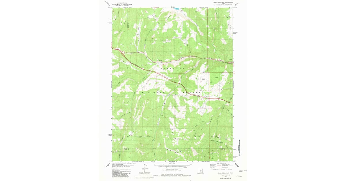 1981 Map of Trail Mountain, Sevier County, UT — High-Res | Pastmaps