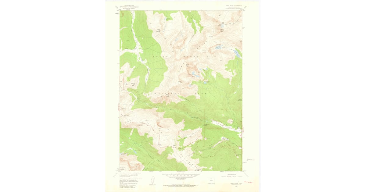1957 Map of Trail Ridge, Larimer County, CO — High-Res | Pastmaps