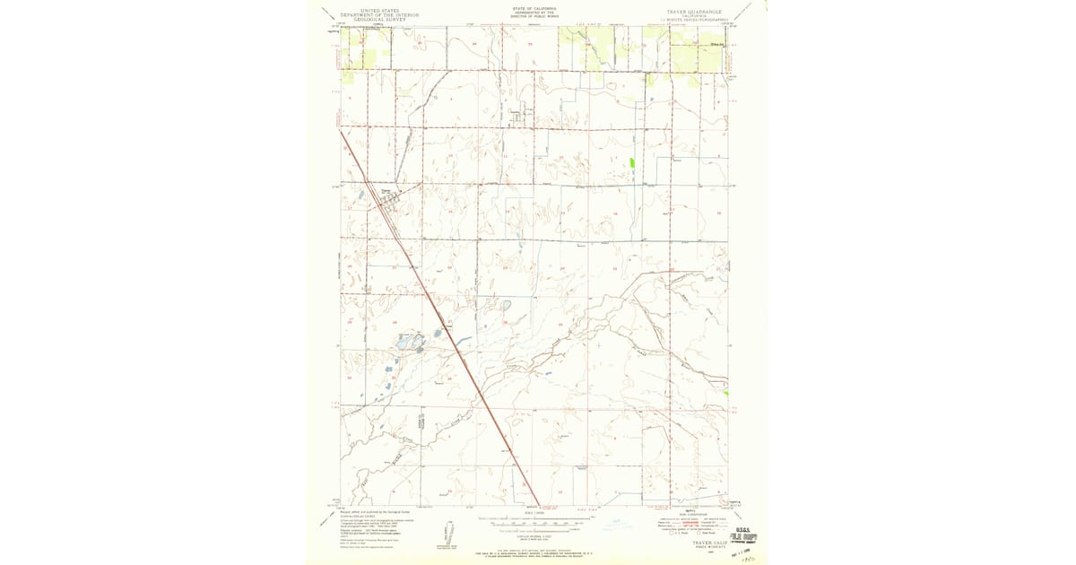 1949 Map of Traver, CA — High-Res | Pastmaps