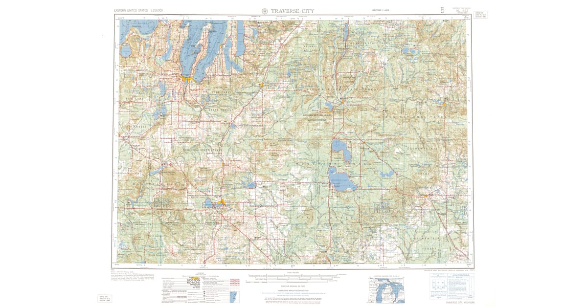 1958 Map of Traverse City, MI — High-Res | Pastmaps