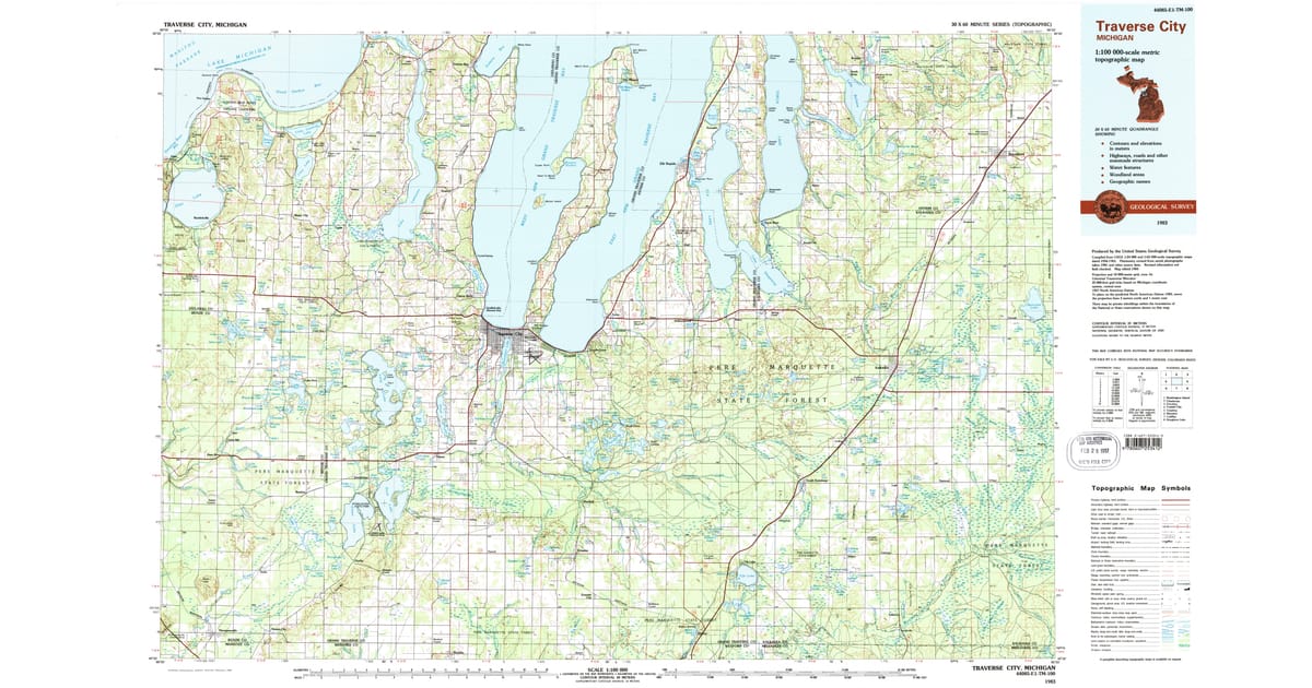 1980s Maps of Kalkaska County, MI | Pastmaps