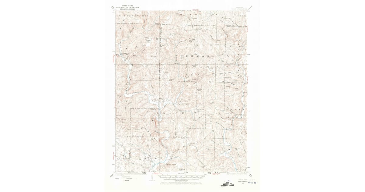 1930s Maps of Johnson County, AR | Pastmaps