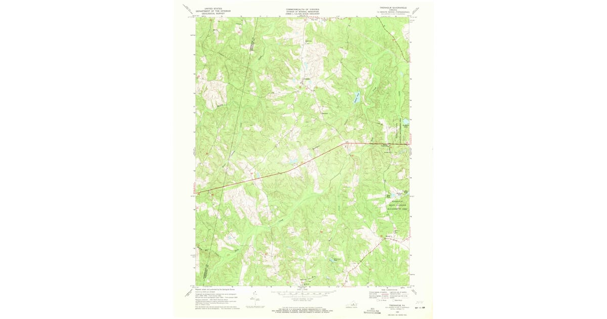 1969 Map of Trenholm, Powhatan County, VA — High-Res | Pastmaps