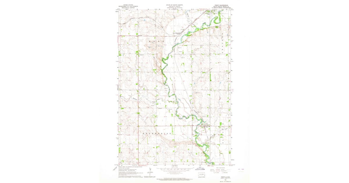 1963 Map of Trent, SD — High-Res | Pastmaps