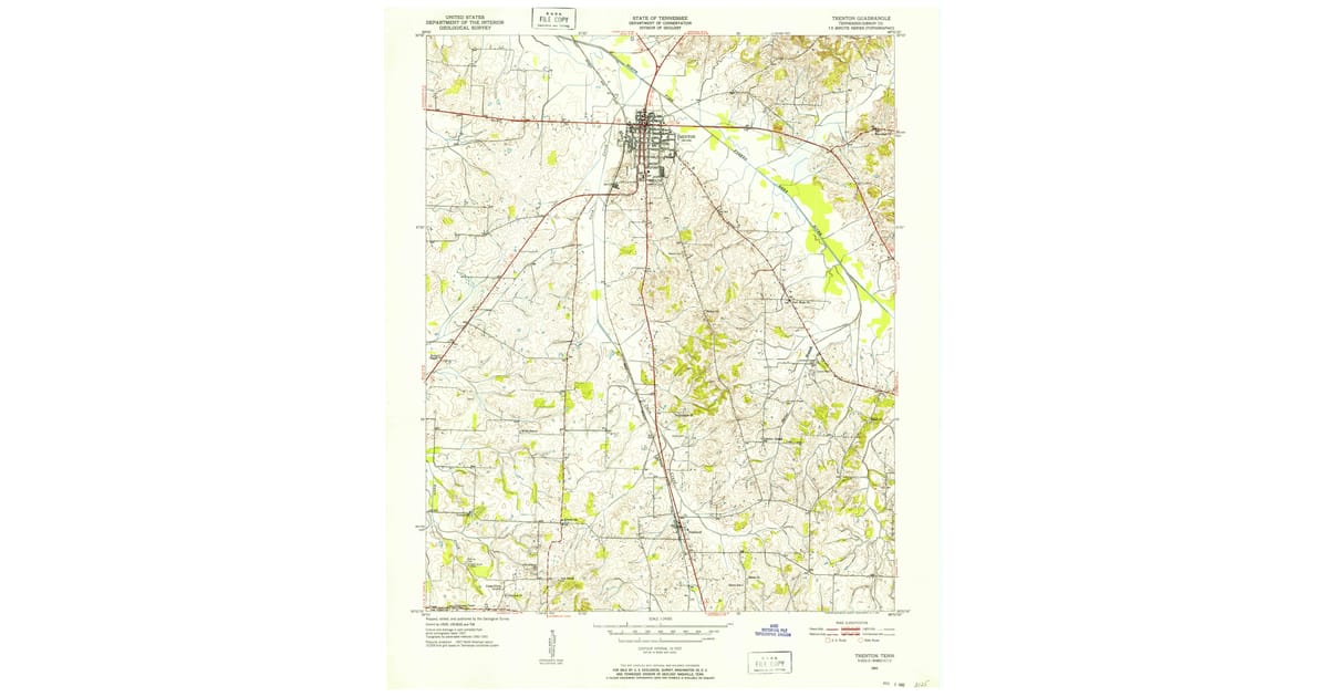 Old Maps of Trenton, TN for Metal Detecting | Pastmaps