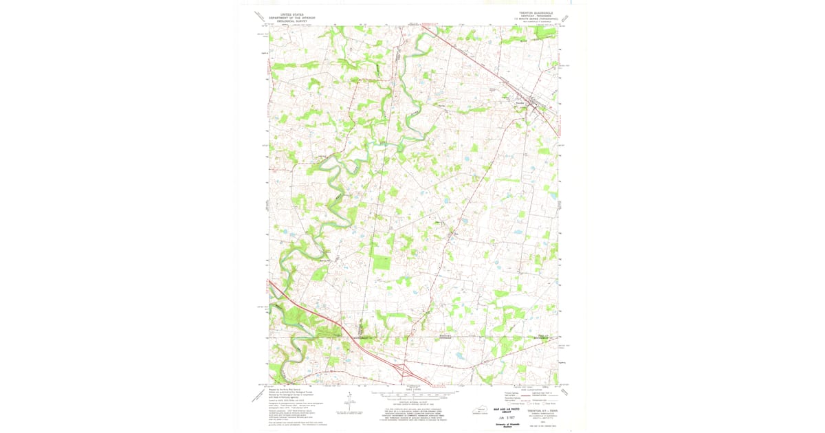 1974 Map of Trenton, KY — High-Res | Pastmaps