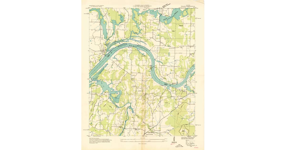1936 Map of Triana, AL — High-Res | Pastmaps