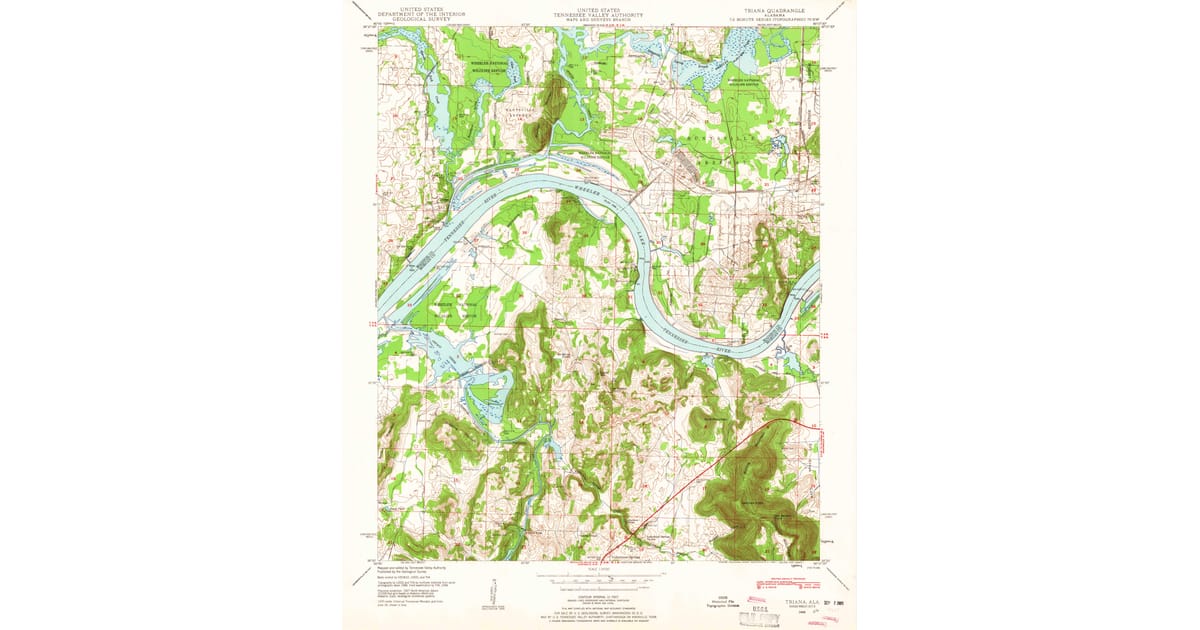 1948 Map of Triana, AL — High-Res | Pastmaps