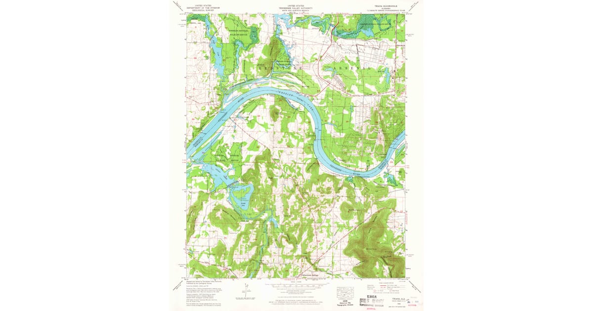 1964 Map of Triana, AL — High-Res | Pastmaps