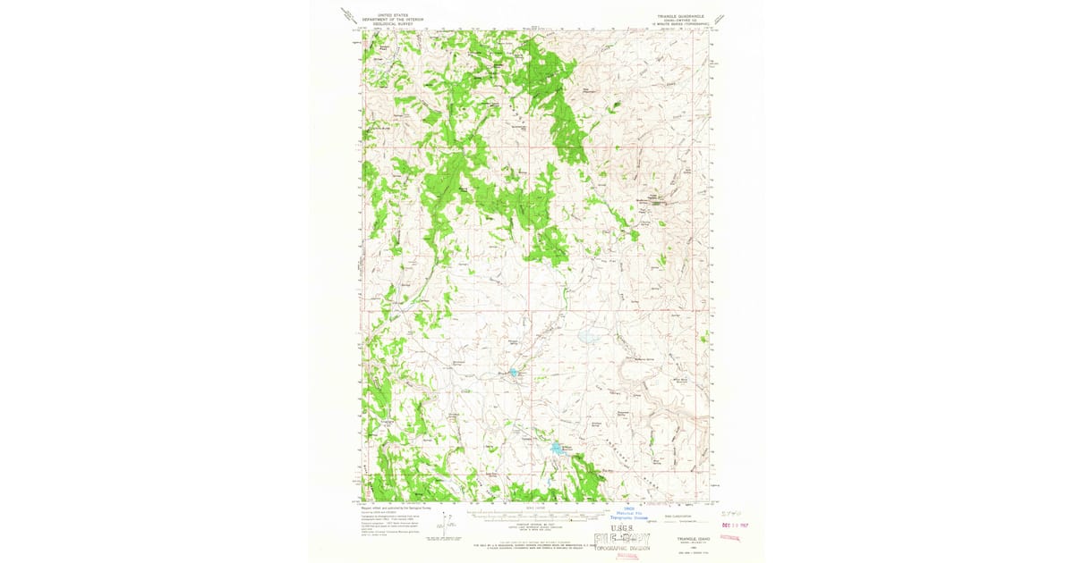 1965 Map of Triangle, Owyhee County, ID — High-Res | Pastmaps