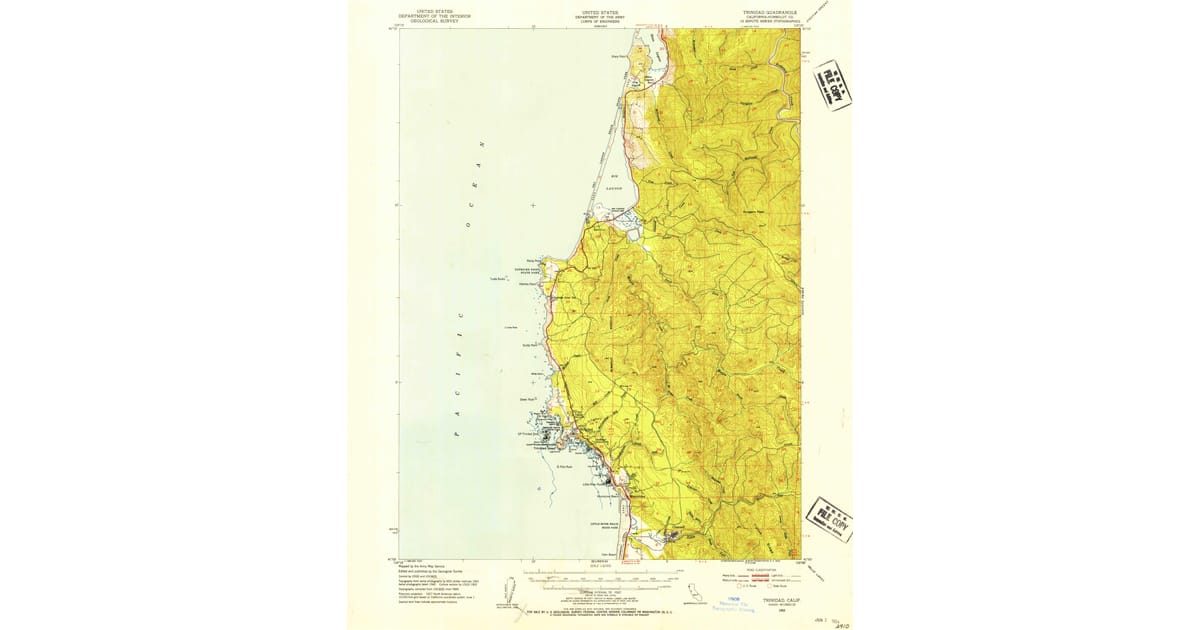 1952 Map of Trinidad, CA — High-Res | Pastmaps