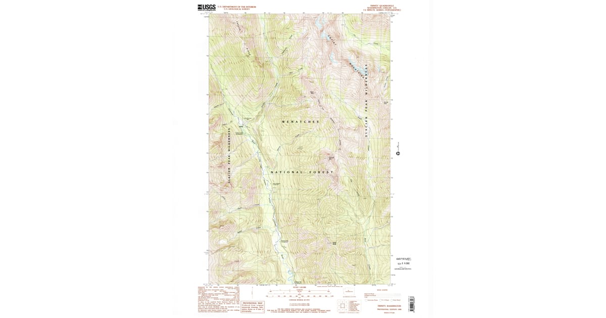 1988 Map of Trinity, Chelan County, WA — High-Res | Pastmaps