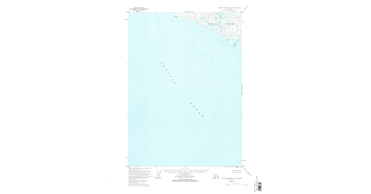 1952 Map of Trinity Islands D-2, Kodiak Island Borough, AK — High-Res ...