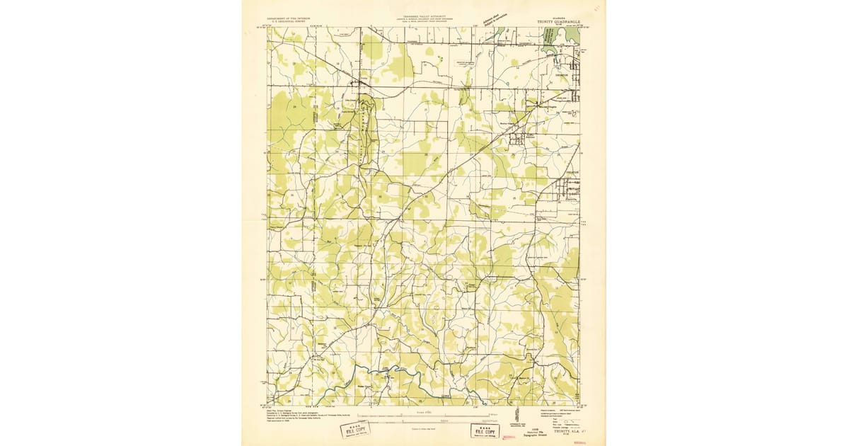 1936 Map of Trinity, AL — High-Res | Pastmaps