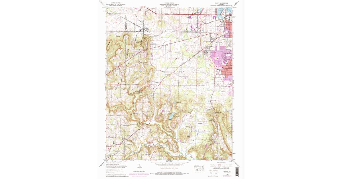 1962 Map of Trinity, AL — High-Res | Pastmaps