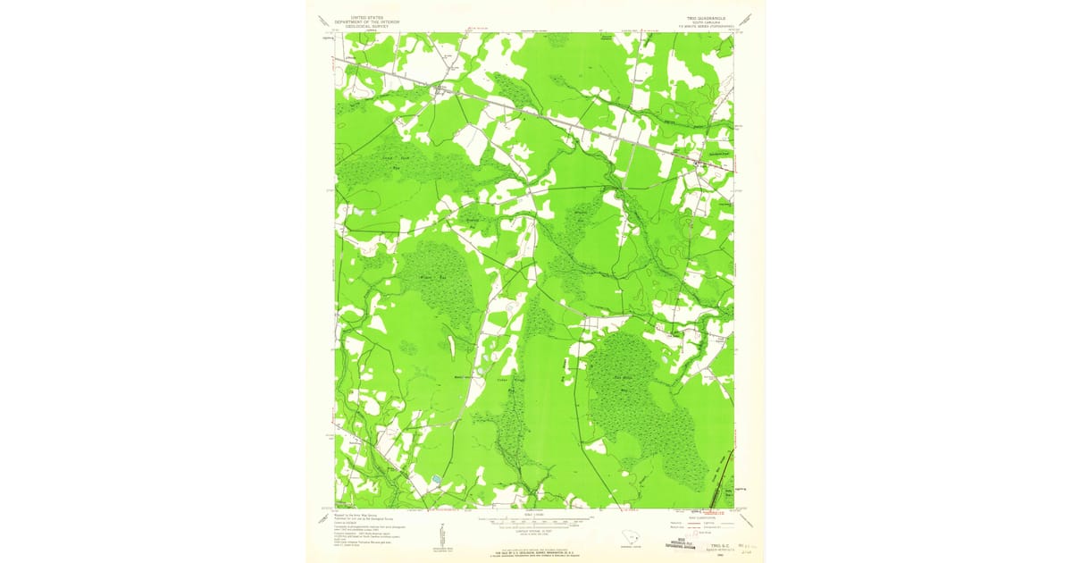 Old Historical Maps of Tisdale, SC | Pastmaps