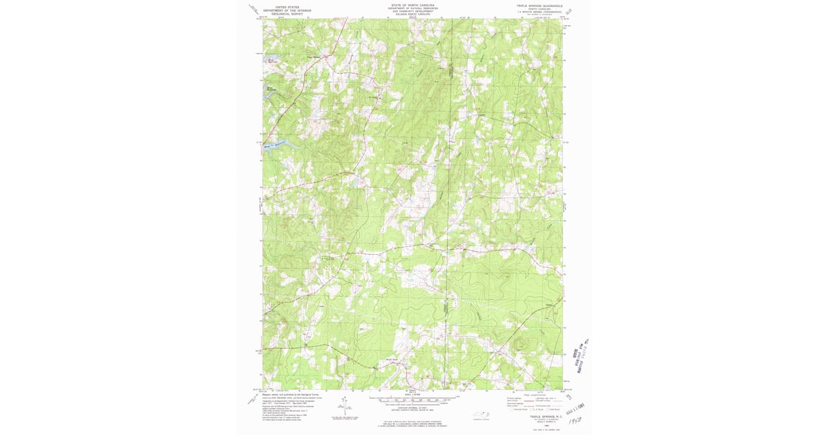 1980s Maps of Person County, NC | Pastmaps