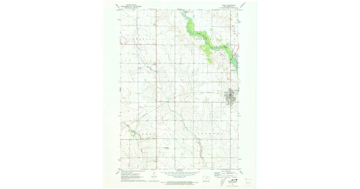 1971 Map of Tripoli, IA — High-Res | Pastmaps