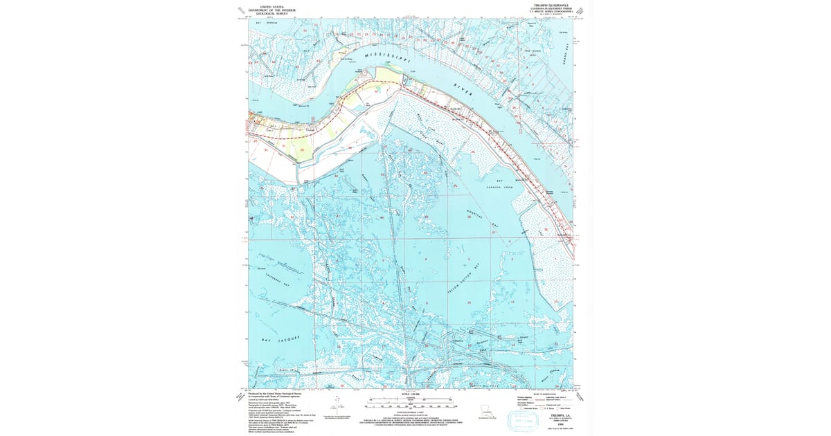 1993 Map of Triumph, LA — High-Res | Pastmaps