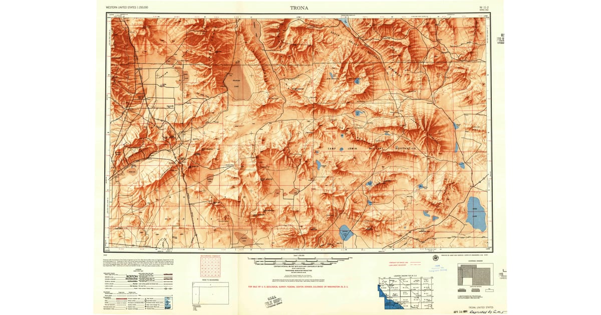 1950s Maps of Inyokern, CA | Pastmaps