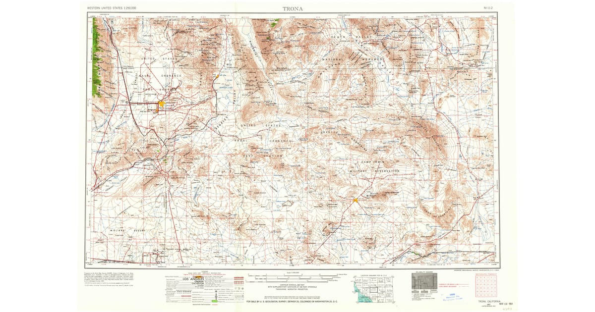 1957 Map of Trona, CA — High-Res | Pastmaps