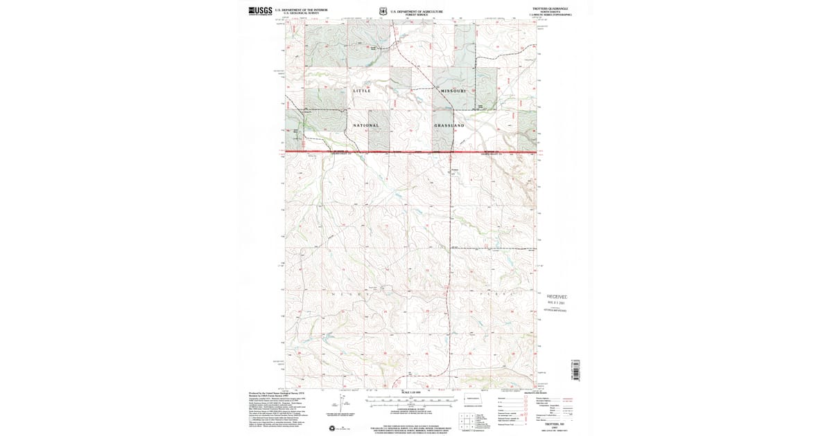 1997 Map of Trotters, Golden Valley County, ND — High-Res | Pastmaps