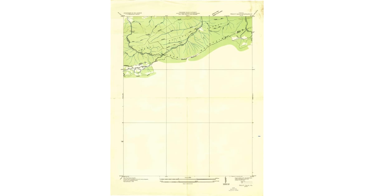 1935 Map of Trout Dale, Grayson County, VA — High-Res | Pastmaps