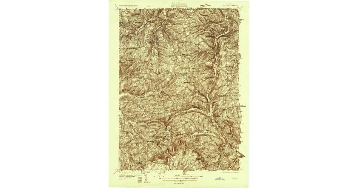 Old Historical Maps of Troy, PA | Pastmaps