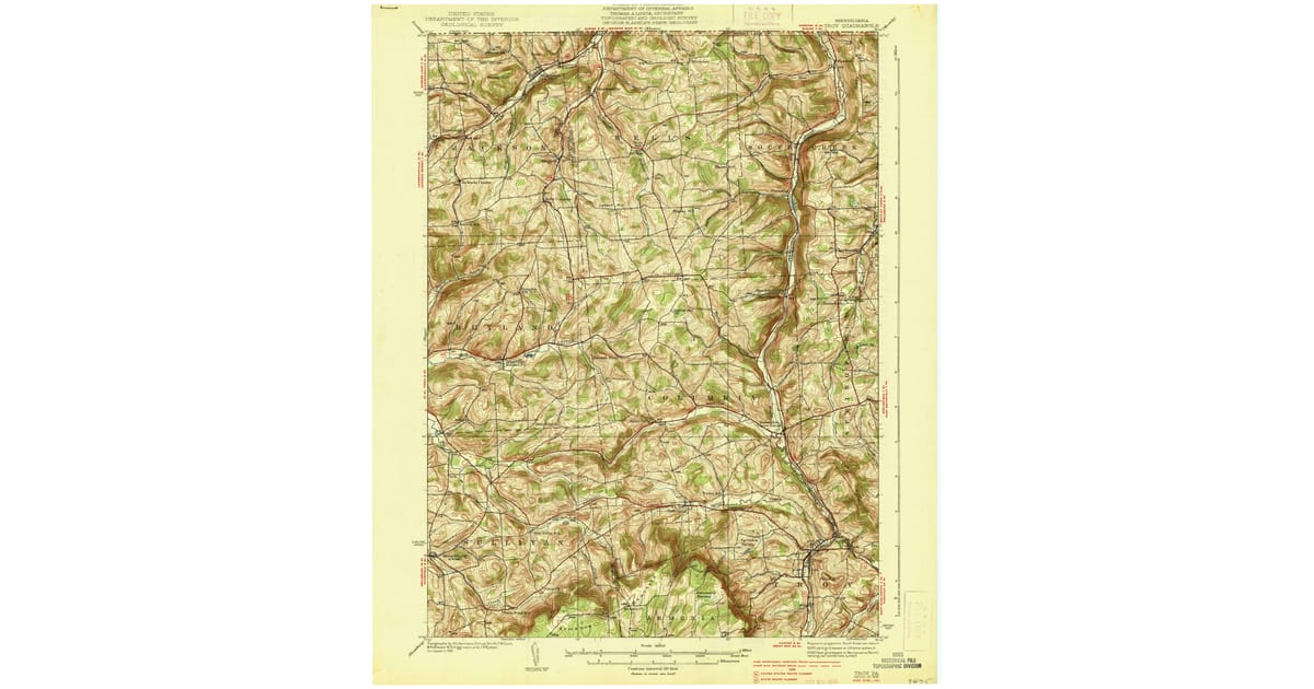 1938 Map of Troy, PA — High-Res | Pastmaps