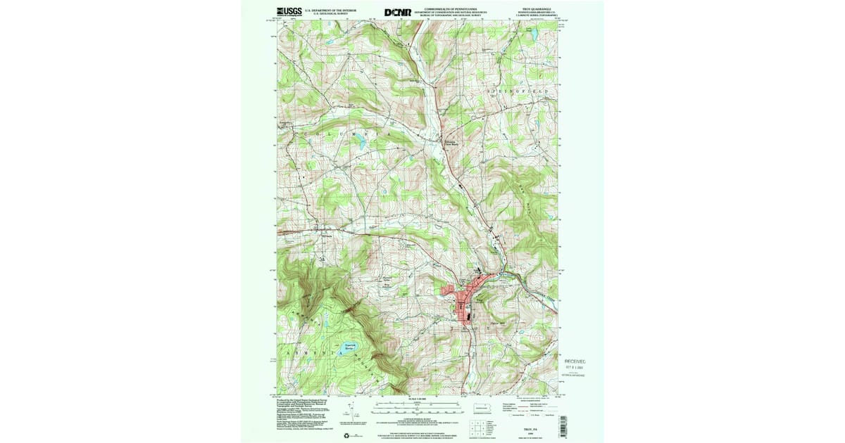 1999 Map of Troy, PA — High-Res | Pastmaps