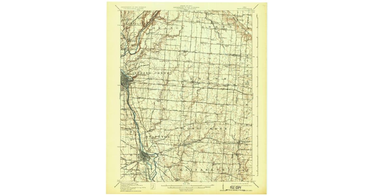 1914 Map of Troy, OH — High-Res | Pastmaps