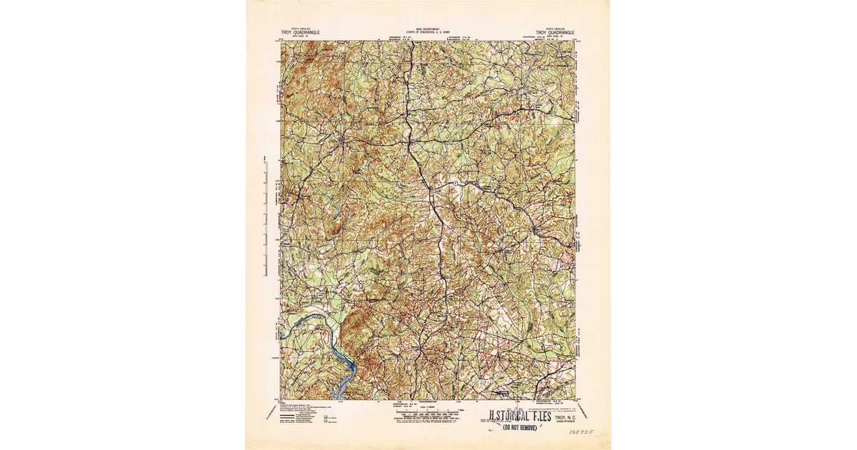 Old Maps of Seven Lakes, NC for Genealogy | Pastmaps